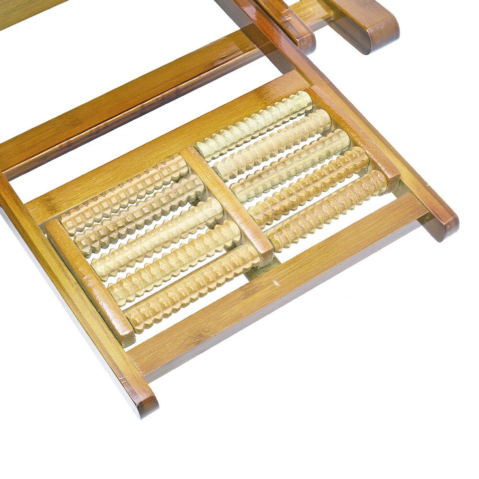 Natural Bamboo Sun Lounge Patio Pool Lounger Rocking Swing Chair Sunbed ...