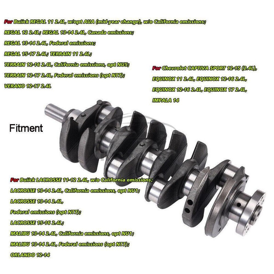 For Chevrolet Buick GMC 2.4L Engine Rebuild Kit Crankshaft Rods Timing ...