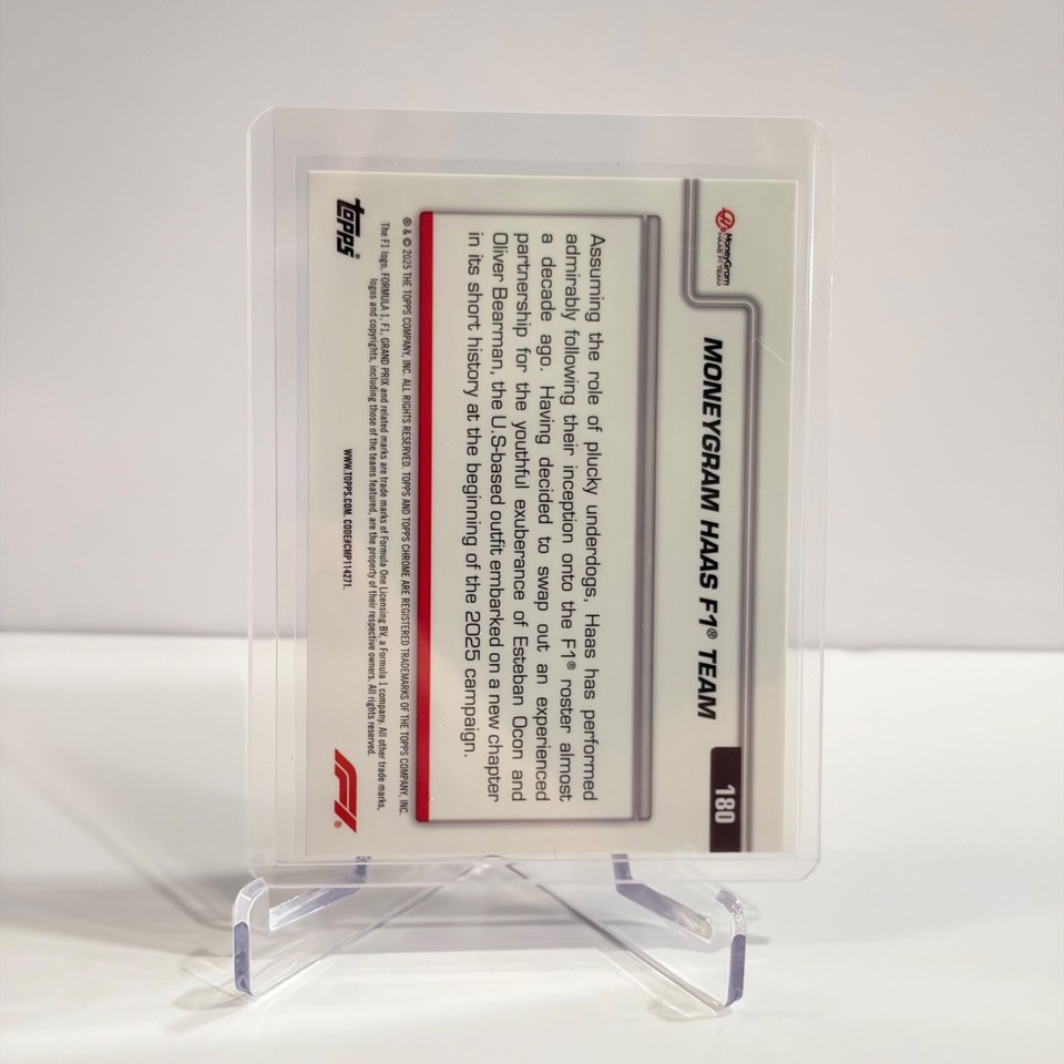 2025 Topps Chrome F1 Moneygram HAAS F1 Team #180 Team Logo Pink /250 | eBay