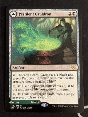 1x Pestilent Cauldron (154) Strixhaven School of Mages LP MTG Magic x1 ...