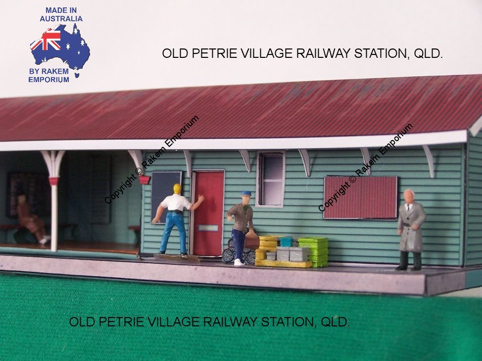 HO Scale Train Railway Station + 2 Track Sheds Model Train Building Kit ...