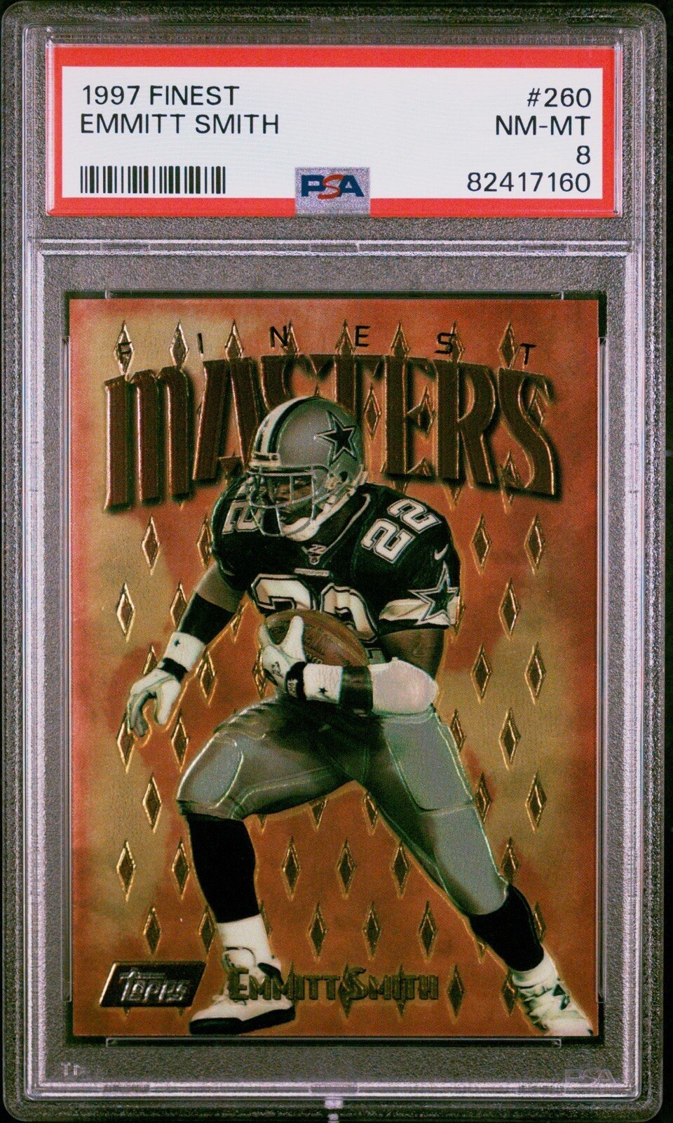 Emmitt Smith 1997 Topps Finest #260 PSA 8 NM-MT Cowboys Masters | eBay