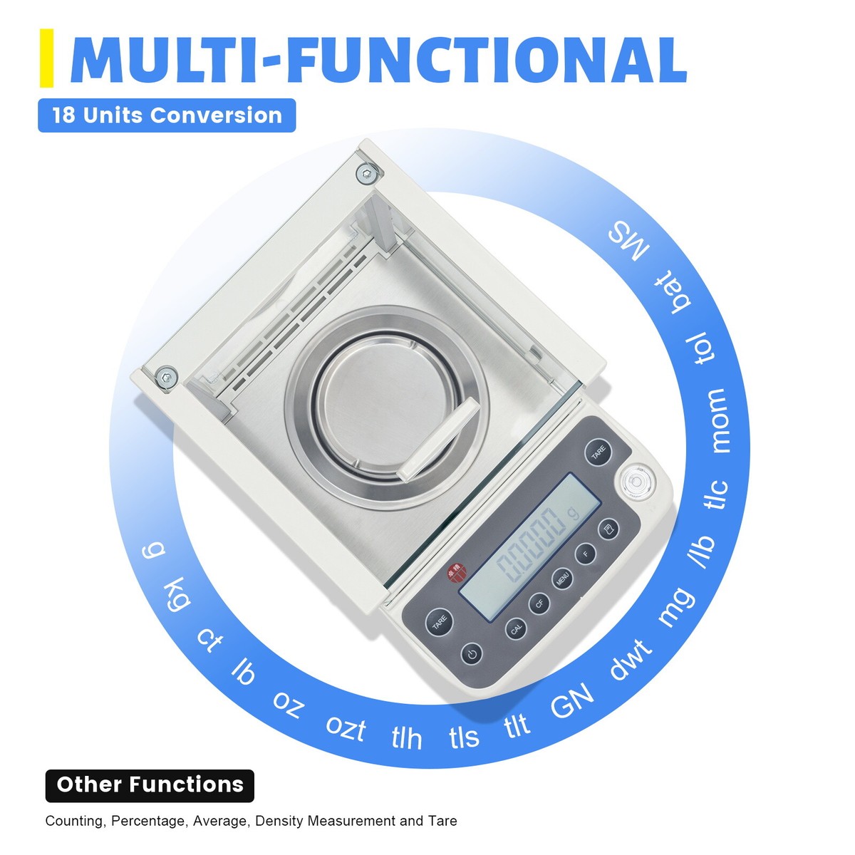120g Capacity Balance Precision 0.0001g Analytical Balance Scale, 120g ...