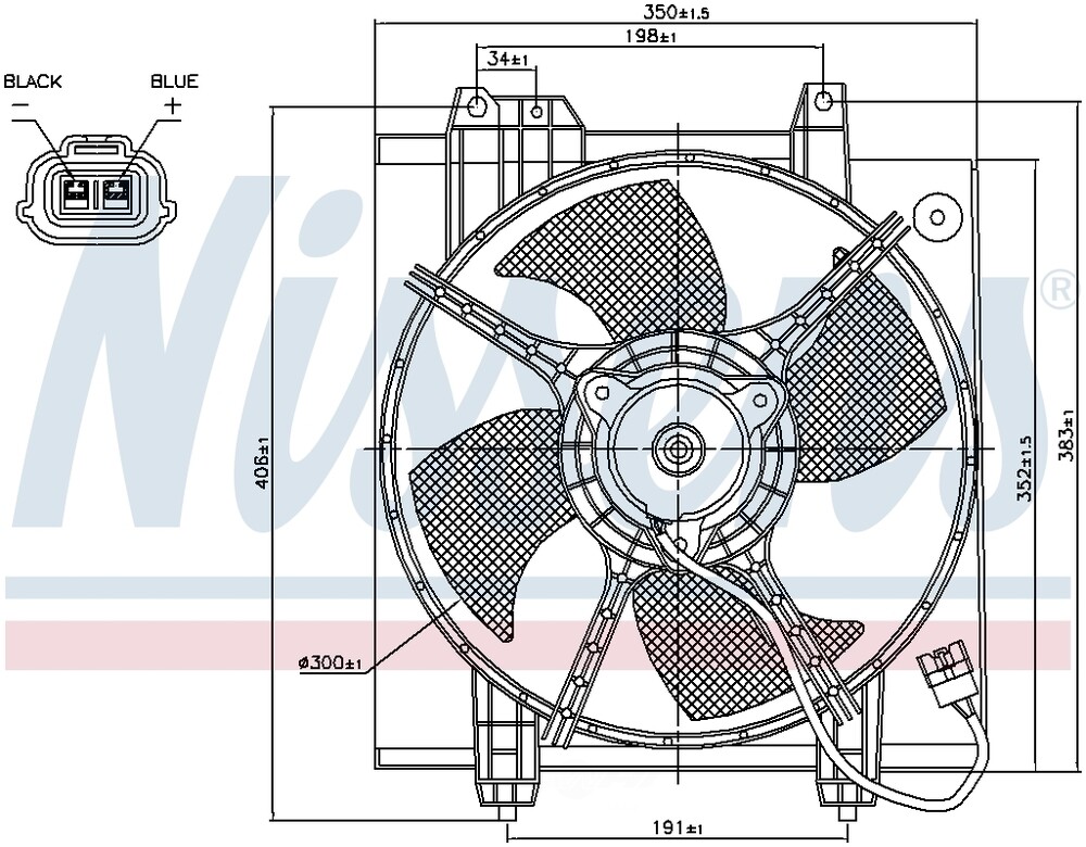 A/C Condenser Fan Assembly-GAS, Natural Nissens fits 1998 Subaru Legacy ...