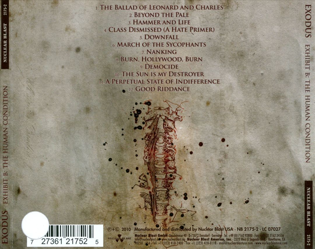 EXODUS - EXHIBIT B: THE HUMAN CONDITION NEW CD 727361217525| eBay