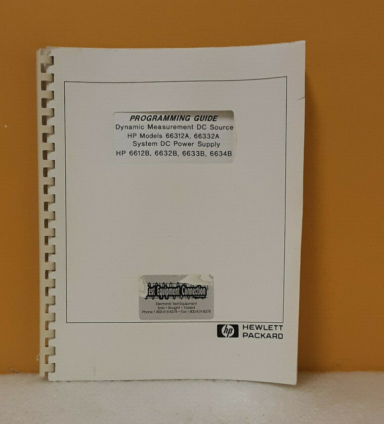 HP 5962-8108 66312A,66332A Dynamic Measurement DC Source Programming ...