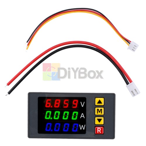 100V 10A 1000W Voltage Current Power Meter 4 High Precision Red Blue ...