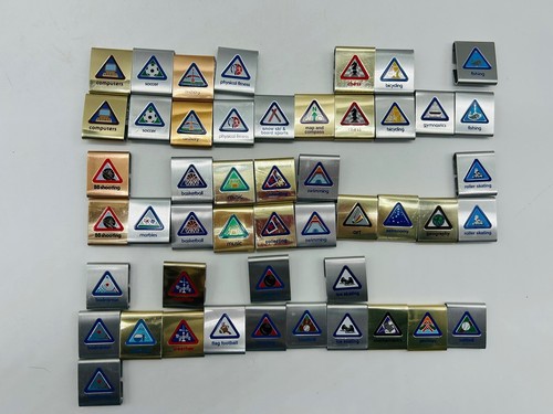 Boy Scouts BSA Cub Scout Belt 48 Merit Badges Adventure Loop Slides | eBay