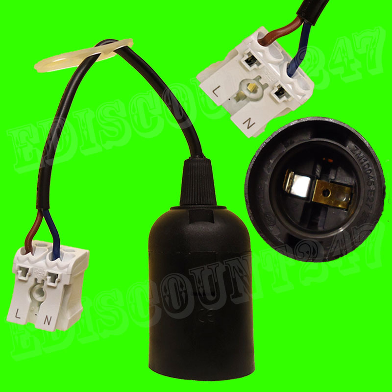 CE CERTIFIED ES E27 EDISON Light Bulb Socket LED Lamp Holder Fitting UK ...