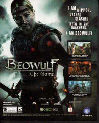 Vintage print advertisement GAMES Beowulf the Game I Am Ripper 2007 ad ...