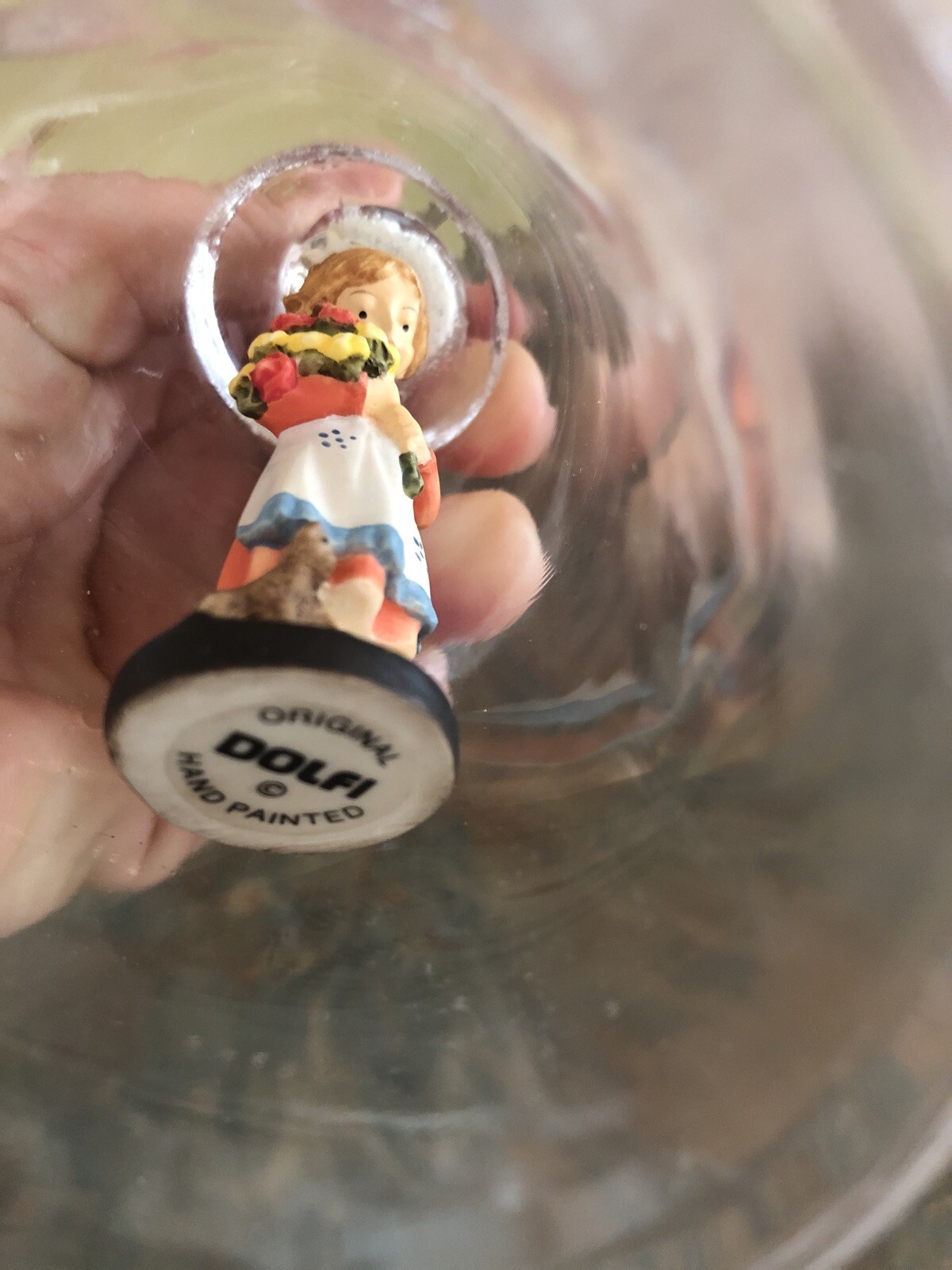 Dolfi Made In Italy Lead Crystal Bell Girl With Flower Bouquet | eBay
