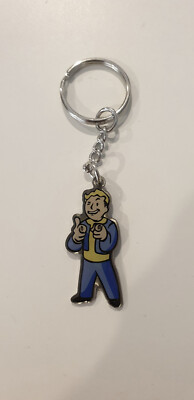 Fallout 4 Collectible Vault Boy KEYCHAIN Keyring Key Ring Metal Unused ...