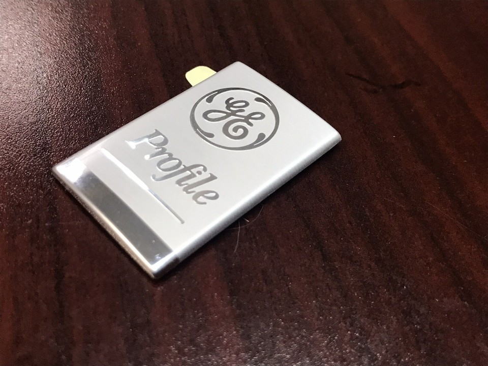 GE Profile Badge Nameplate, Two Tone Silver with GE logo, Small, OEM ...