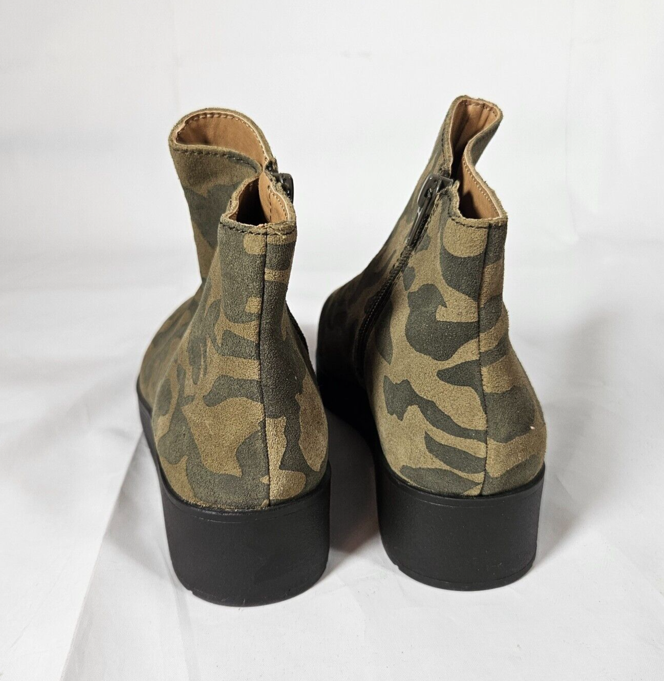 Lucky Brand Karmeya Camo Green Booties Wedge Women's Size 7 | eBay