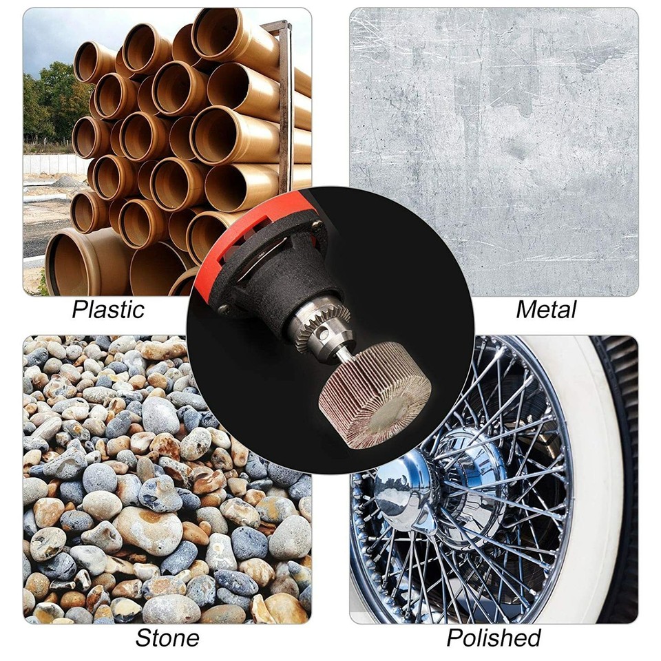 5PCS Drill Flap Wheel Sander 1-1/2x1x1/4"Flapper Sanding Grinding 40 80 ...