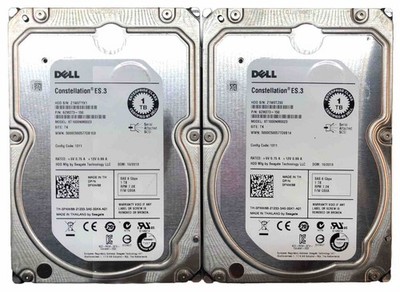 LOT OF 2 | DELL Constellation ES.3 | 1TB 7.2K 6Gb/s SAS 3.5" HDD ...