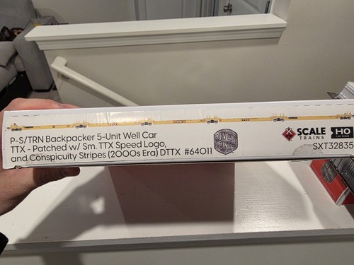 Scale Trains SXT32835 TTX P-S/TRN Backpacker 5-Unit Well Car Patched | eBay