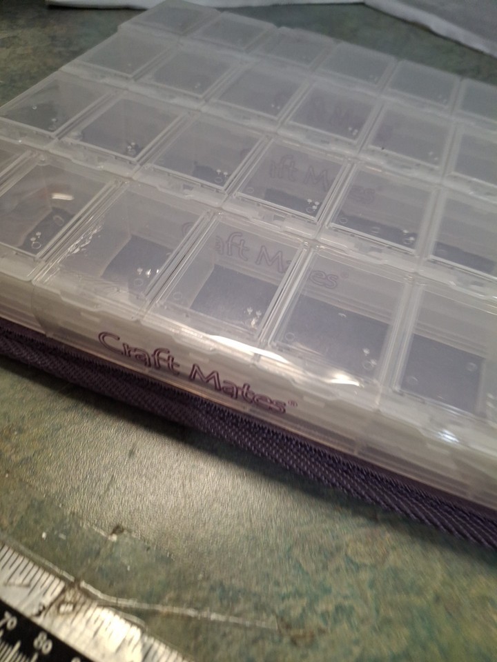 Craft Mates Bead Organizer With 56 Locking Compartments, Clear Plastic ...
