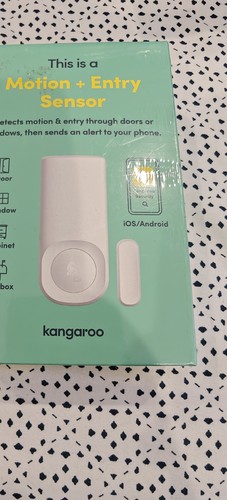 Kangaroo A0002 Indoor Motion & Entry Sensor White NEW For Door Window ...
