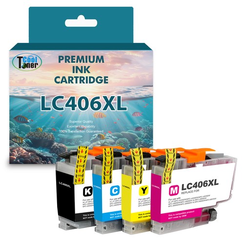 LC 406 XL Ink Cartridges for Brother MFC-J4335DW MFC-J4345DW MFC ...