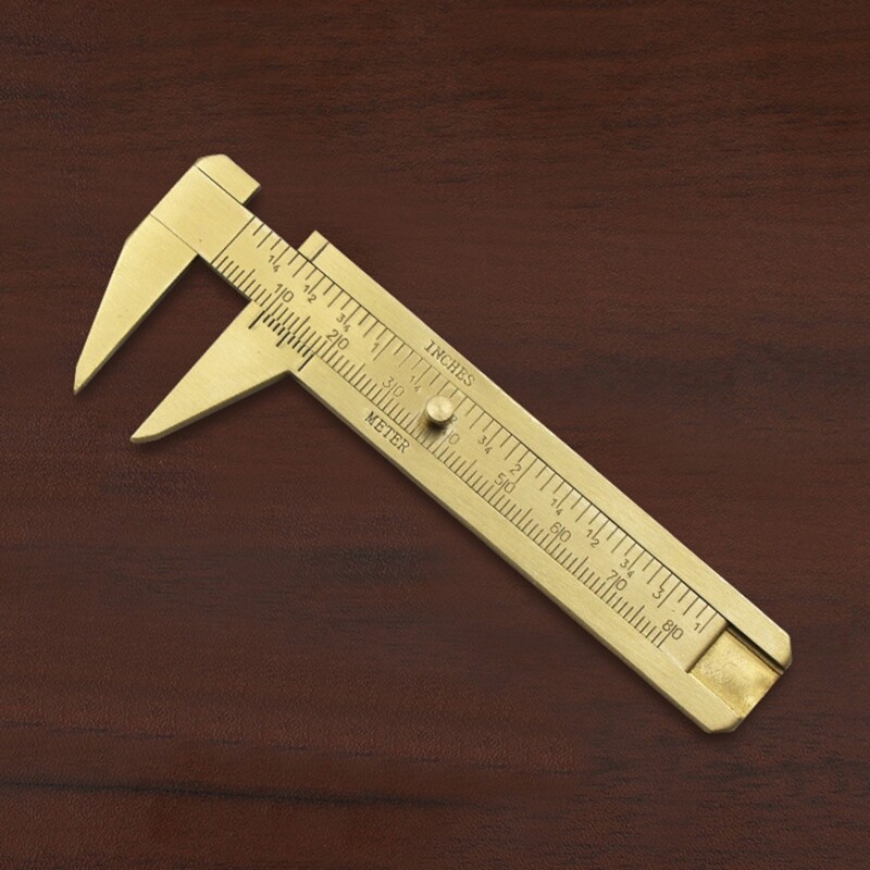 Vernier Caliper Copper Alloy Mini Brass Sliding Pocket Caliper Metal ...