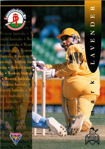 1995 1996 WESTERN AUSTRALIA Cricket Card MARK LAVENDER One Day Futera ...