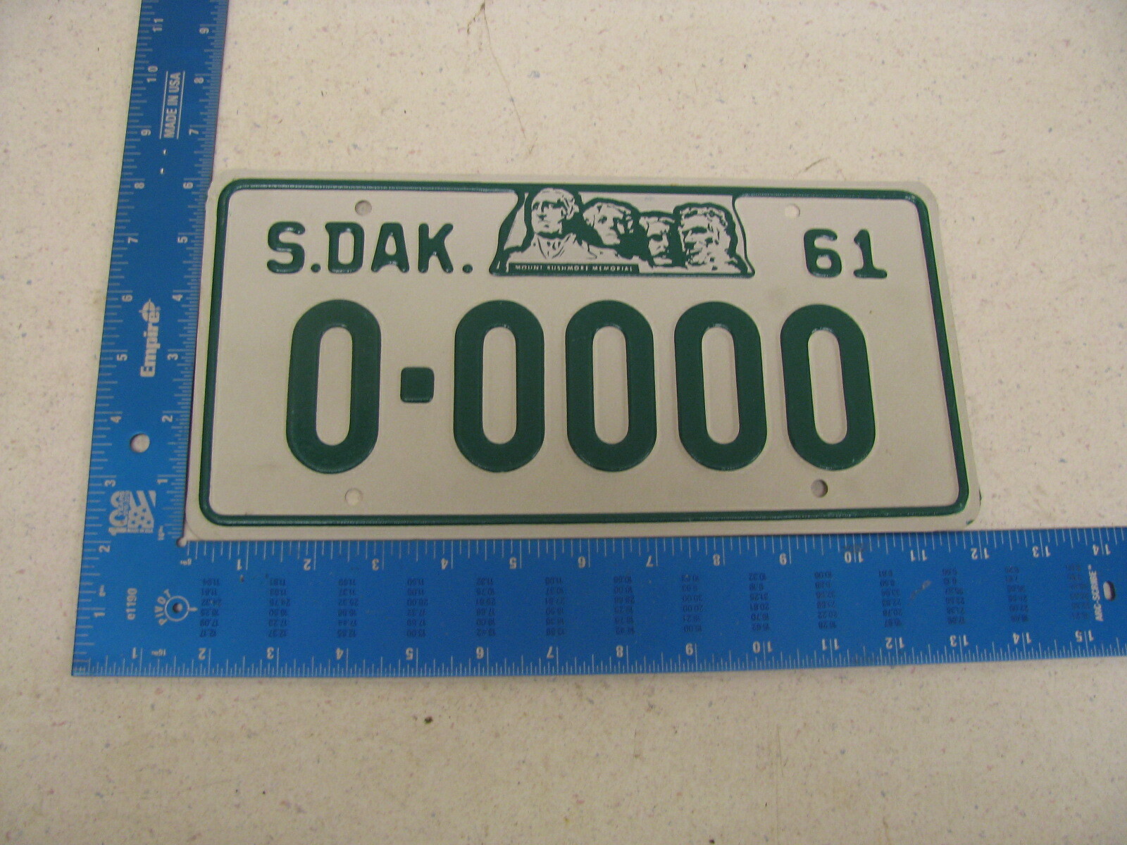 1961 61 SOUTH DAKOTA SD LICENSE PLATE TAG SAMPLE 0-0000 (KC) | eBay