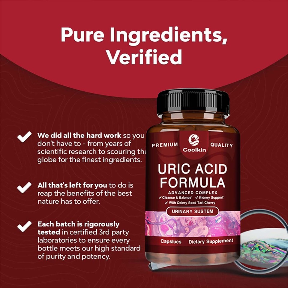 Uric Acid Formula - Cranberry - Cleanse & Detox, Gout Relief, Urinary ...