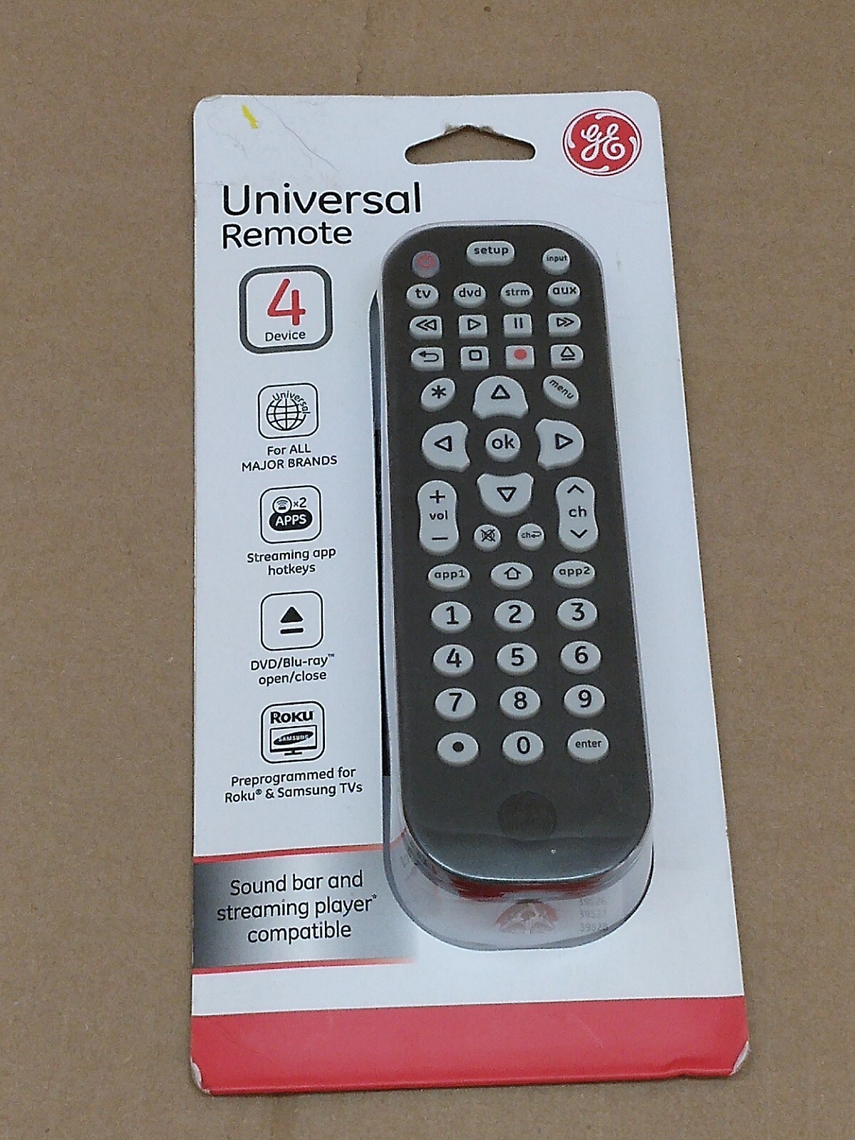 GE Universal Remote Control 4-Device Configuration for all Brands ...