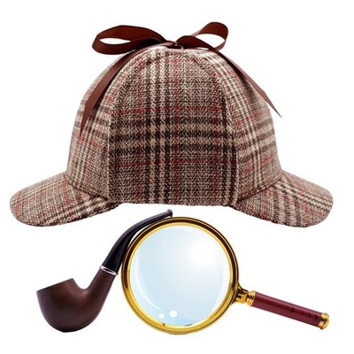 Classic Plaid Deerstalker Hat Detective Role-Playing Costume Set ...