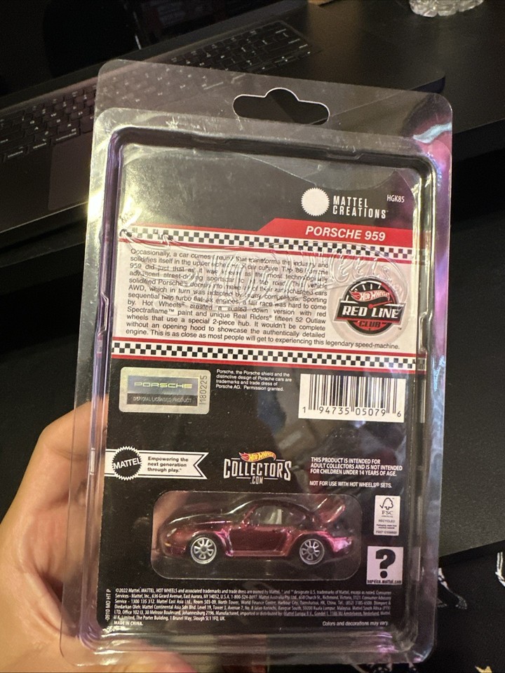 Hot Wheels 1986 Porsche 959 Spectraflame Red RLC Exclusive, HGK85 | eBay