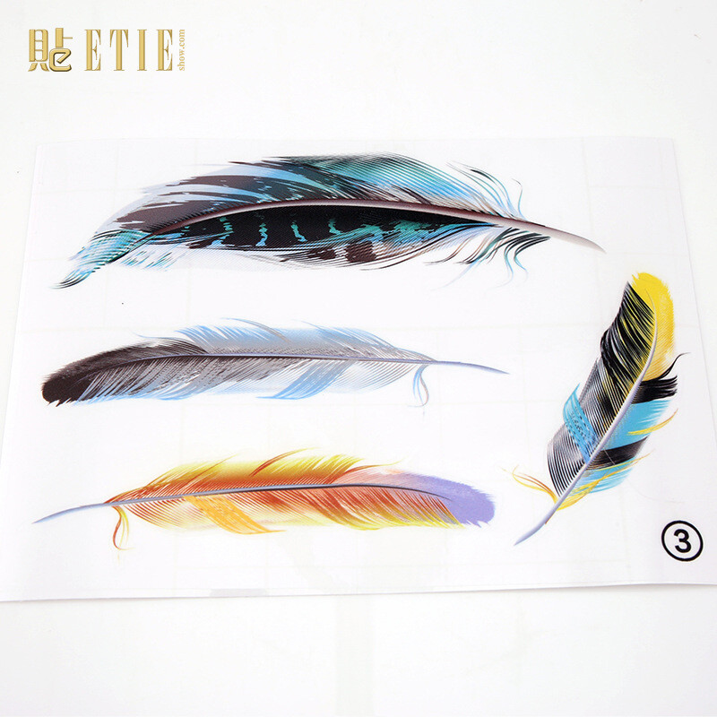 New Distinctive Car Feather Car Stickers Transparent Spray-Painted ...