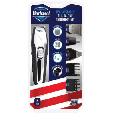 Barbasol Rechargeable All In One GROOMING KIT Hair Trimmer / Clipper ...