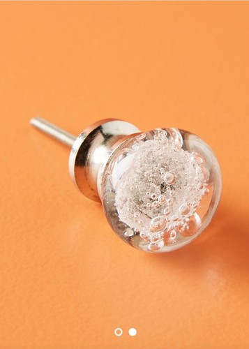 Anthropologie Bubble Glass Full Moon Lunar Silver Knob Kitchen Cabinet Bath | eBay