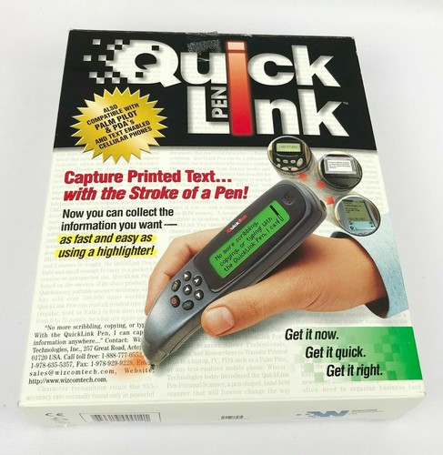 WizCom Quick Link Pen Scanner Capture Printed Text with the Stroke of a ...