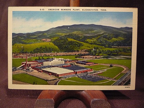 1940s Air Aerial Birdeye View Elizabethton, TN, American Bemberg Plant ...