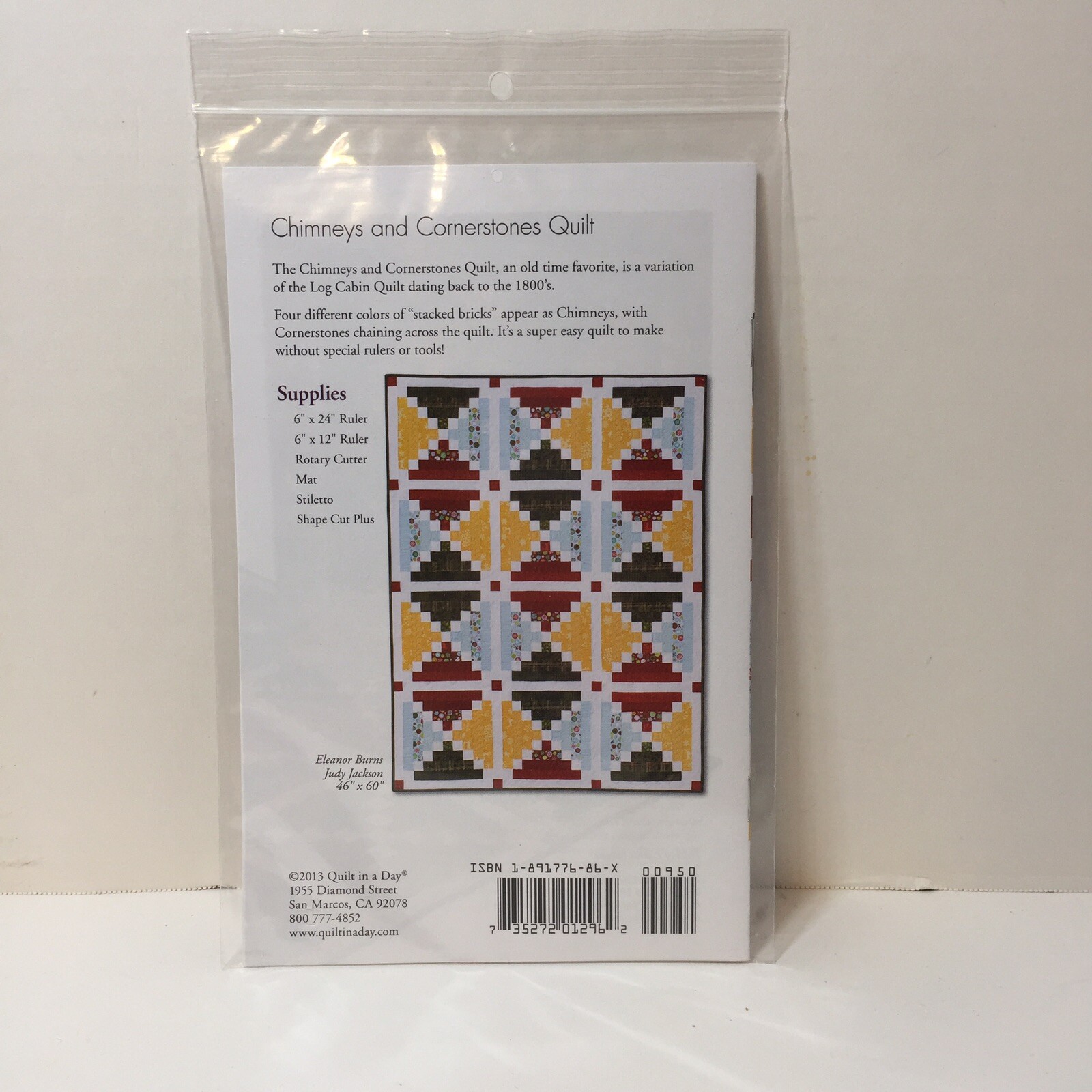 Chimneys and Cornerstones Quilt Pattern Eleanor Burns Quilt in a Day 46 ...