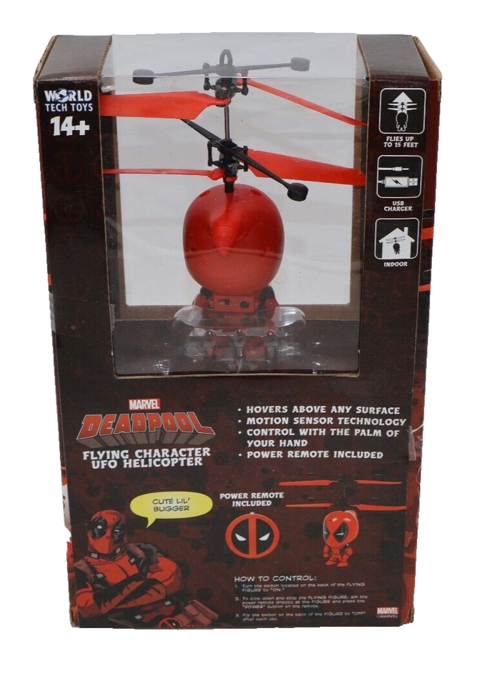 Marvel Deadpool Flying Character UFO Helicopter Control With Your Hand ...