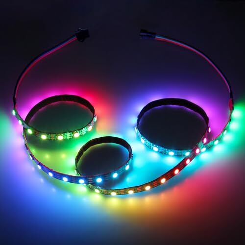 3.2ft 60 Pixels Strip WS2812B Individual Addressable RGB IC LED Strip ...