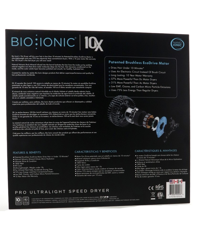 Bio Ionic 10X Pro Ultralight Speed Dryer | eBay