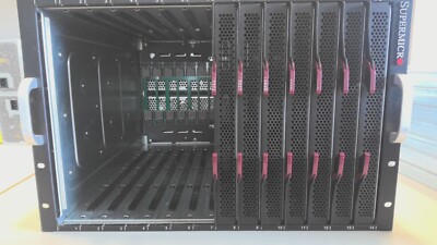 Supermicro SuperBlade SBE-714E-R48 inkl. 7 Blades 384Gb Ram, 14x CPUs ...