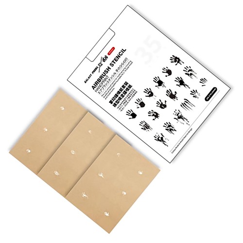 3Pack/lot 1/72 1/35 Handprint Airbrush Leakage Spray Stencil Template ...