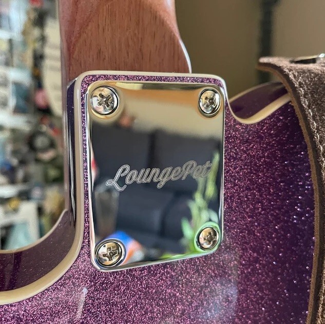 Custom Engraved Etched CHROME PLATED Guitar Neck Plate Personalized Fit ...