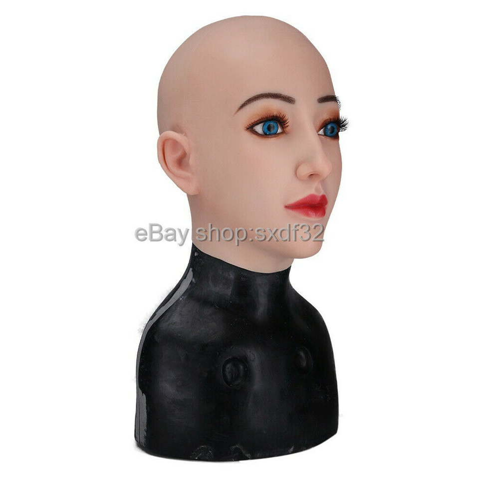 Female Face Headgear Disguise Silicone Realistic Crossdresser ...