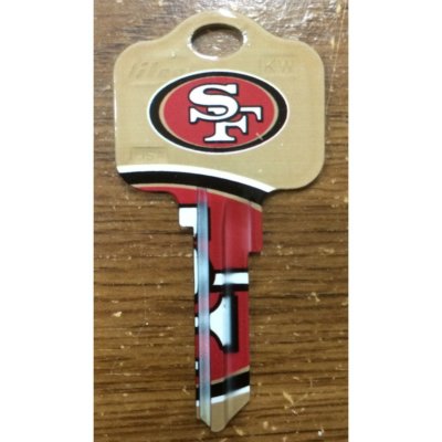 Great Gift Idea NFL SAN FRANCISCO 49ers KWIKSET KW1, KW10, KW11 UNCUT ...