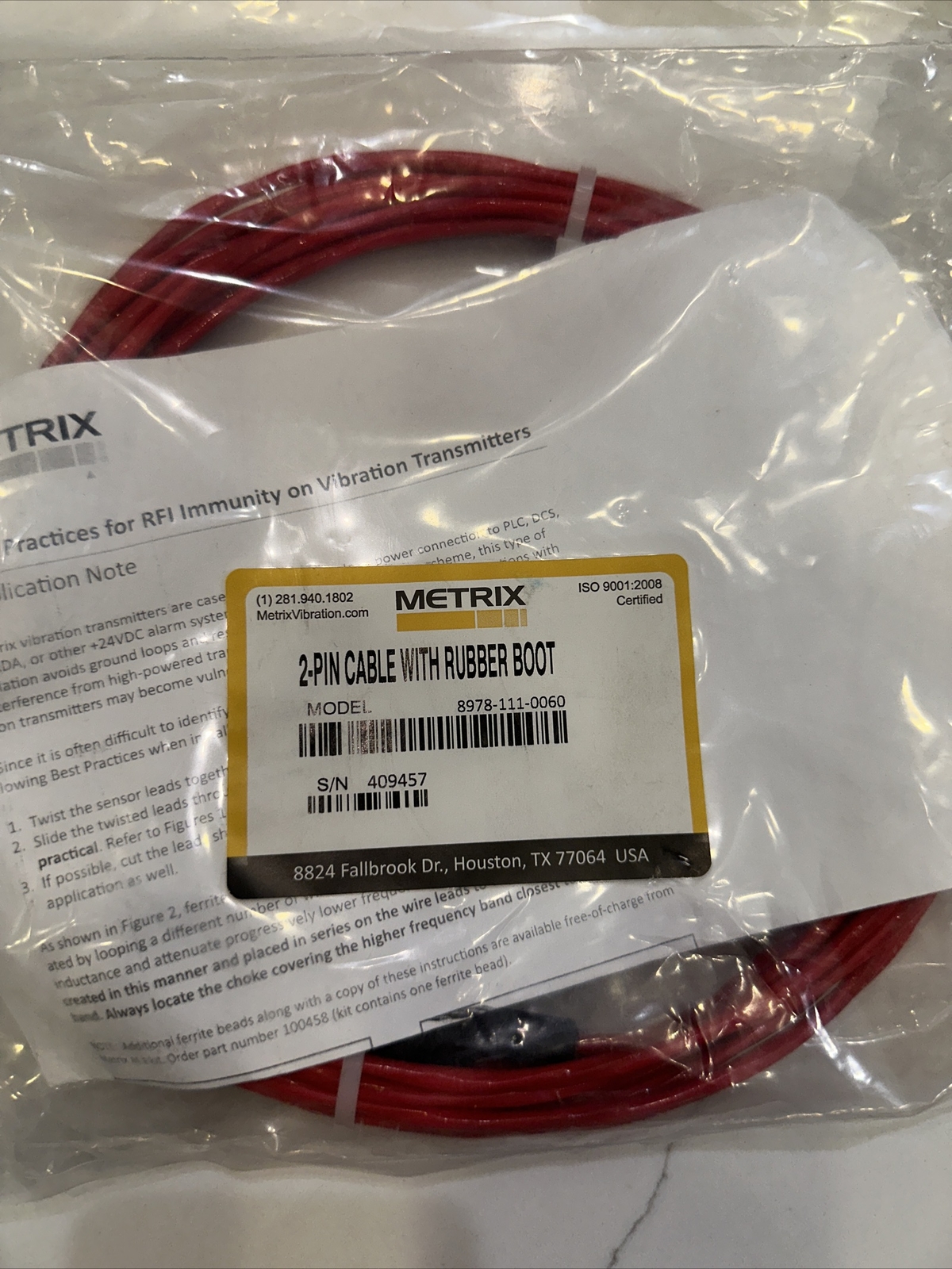 Metrix 8978-111-0060 Cable In Factory . for sale online | eBay