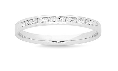Bevilles 18ct White Gold 16pts Diamond Eternity Ring | eBay