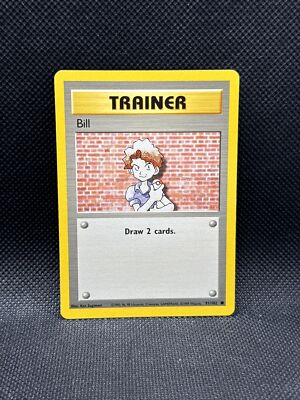 Pokemon Bill Trainer - WOTC Base Set Common 91/102 Unlimited 1999 | eBay