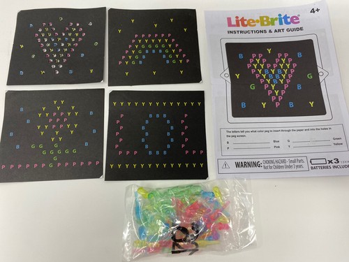 Lite Brite 2020 Miniature Size, Glowing Pegs, Art Templates, and Lite ...