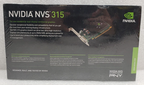 PNY NVIDIA NVS 315 1GB DDR3 Graphics Card (VCNVS315DVI-PB) for sale ...